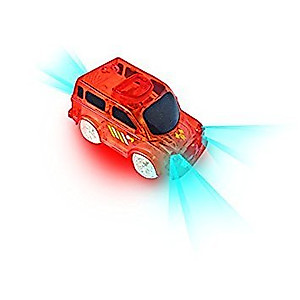 Mindscope Twister Tracks Neon Glow in The Dark Add On Emergency Car Series Set of 2 (Police Car and Fire Truck)