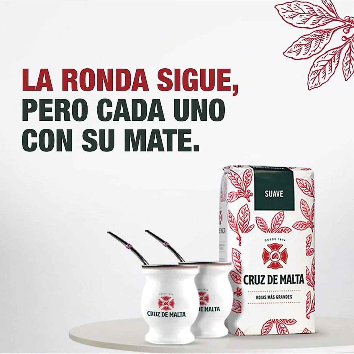 YERBA MATE CRUZ de MALTA 2.2lb 1 kilo (Pack Of 2)