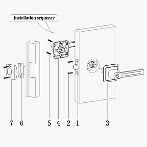 BAOLONG Door Handle Locking Lever with Modern Contemporary Square Design,Front Door Lock Entry Lever with Lock for Exterior or Interior Door Satin Nickel Keyed Lock.