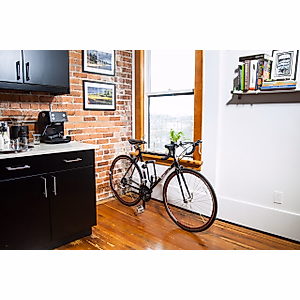 Hornit CLUG Bike Clip Storage Rack & Mount System - World’s Smallest Bike Rack for Indoor/Outdoor Bike Storage - Won't Damage Rims, Tires - Roadie Fits Tires 1" - 1.25" / 23-32mm - Black/Black