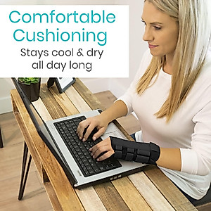 Vive Carpal Tunnel Wrist Brace (Left or Right) - Arm Compression Hand Support Splint - for Men, Women, Kids, Bowling, Tendonitis, Arthritis, Athletic Pain, Sports, Golf - Universal Adjustable Fit