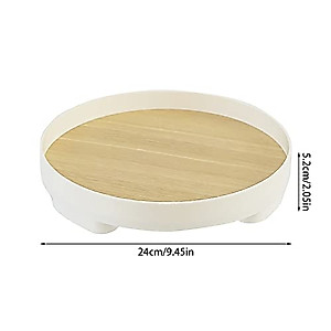 GEEKLLS Breakfast Tray Desktop Wooden Tray Weed Box Porch Key Ornament Dressing Table Aromatherapy Perfume Cosmetic Storage Tray Makeup Organizer