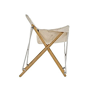 Snow Peak Take! Bamboo Chair, LV-085, Designed in Japan, Made of Canvas and Bamboo, for Indoor Outdoor Use, Lifetime Product Guarantee, White