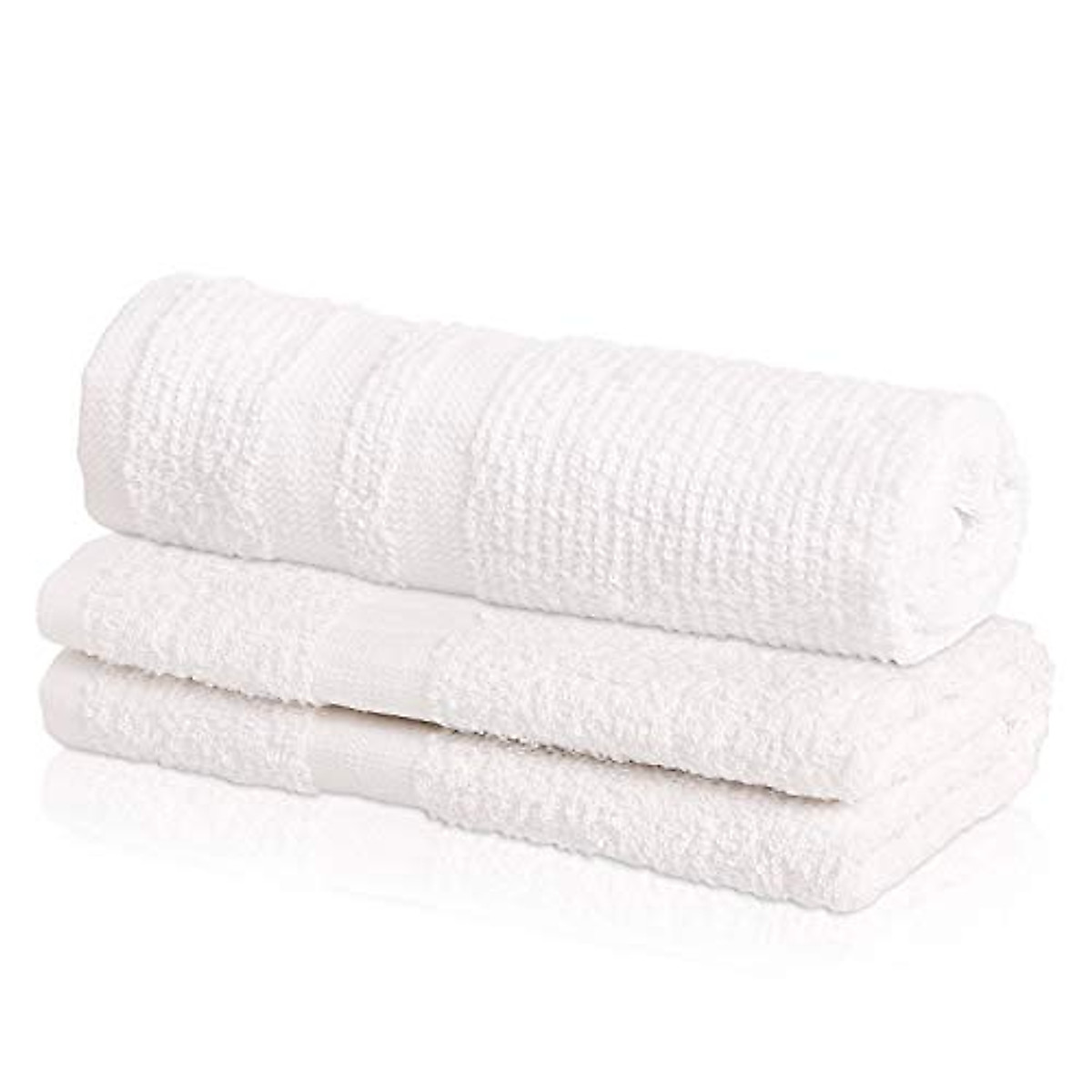 24 Pack Jmr Premium White Cotton Washcloths 12x12 Soft Absorbent Face Towels, Bath, Spa, Gym Use