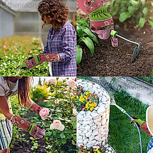 Qchengsan Long Gardening Gloves for Women, Heavy Duty Rose Pruning Thorn Proof Garden Work Gloves Gauntlet, 37CM Long Sleeves Protect Your Arms Until The Elbow, Gardening Gifts For Women Gardeners