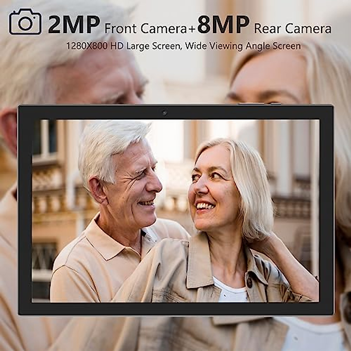 Tablet with Keyboard, 10.1 inch Android 11 Tablet PC, 2023 Newest 2GB+64GB Storage Quad-core Processor, 8MP Dual Camera, 6000mAh, WiFi, GPS, Bluetooth, 512GB Expandable, 1280x800 IPS Full HD Display