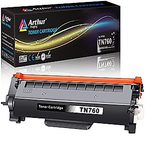 Arthur Imaging WITH CHIP Compatible Toner Cartridge Replacement for Brother TN760 TN 760 TN730 to use with HL-L2350DW HL-L2395DW HL-L2390DW HL-L2370DW MFC-L2750DW MFC-L2710DW DCP-L2550DW (Black 1Pack)