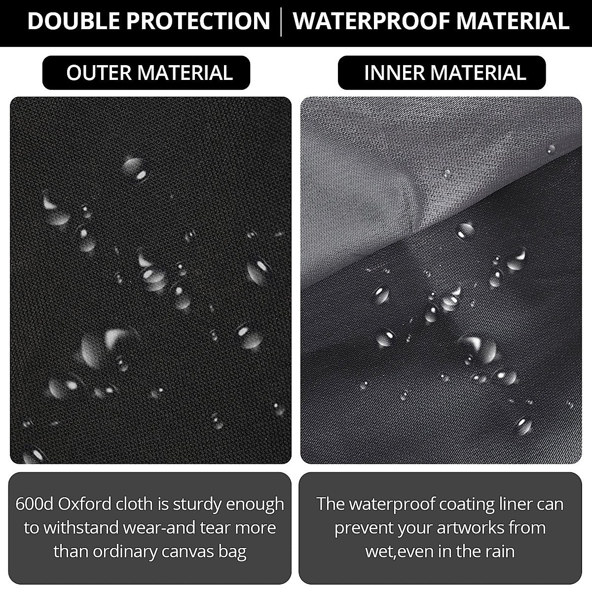 Art Portfolio Bag Case 20"x27",JIEJIEGS A2 Large Size Poster Board Storage Bag with Zipper and Handle Suitable Artist/Student for Artwork, Poster, Sketch Drawing, Photography, Solar Panel Storage