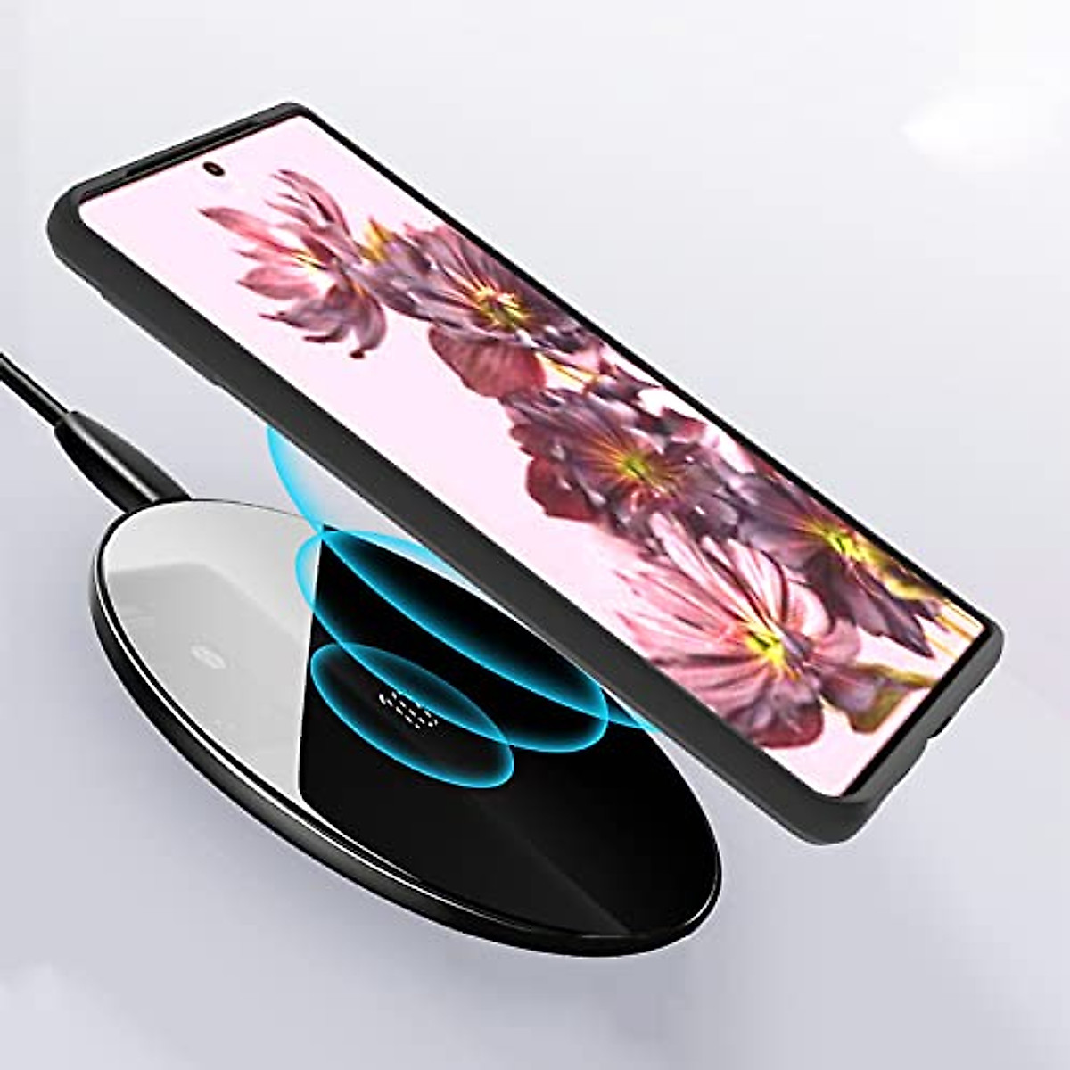 NKase for Google Pixel 7 Pro Case 2022, Google Pixel 7 Pro Case Full Body Matte Soft TPU Flexible Non Slip Bumper Shockproof Protective Pixel 7 Pro Phone Case, Gold/Blue Butterfly