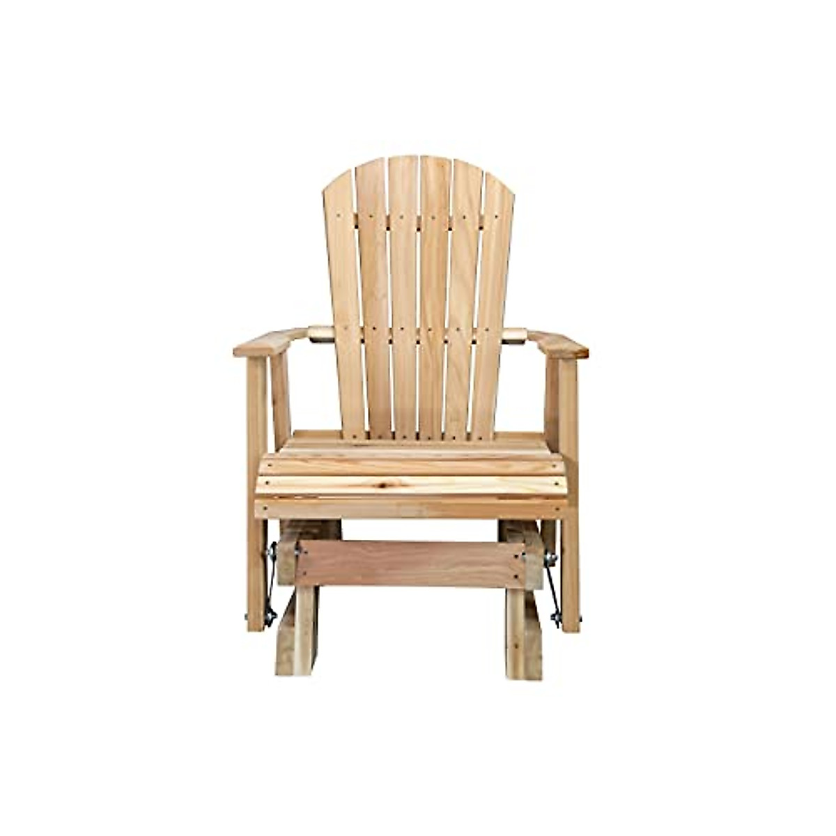 Kilmer Creek 2ft Natural Cedar Fanback Adirondack-Style Glider, Amish Crafted