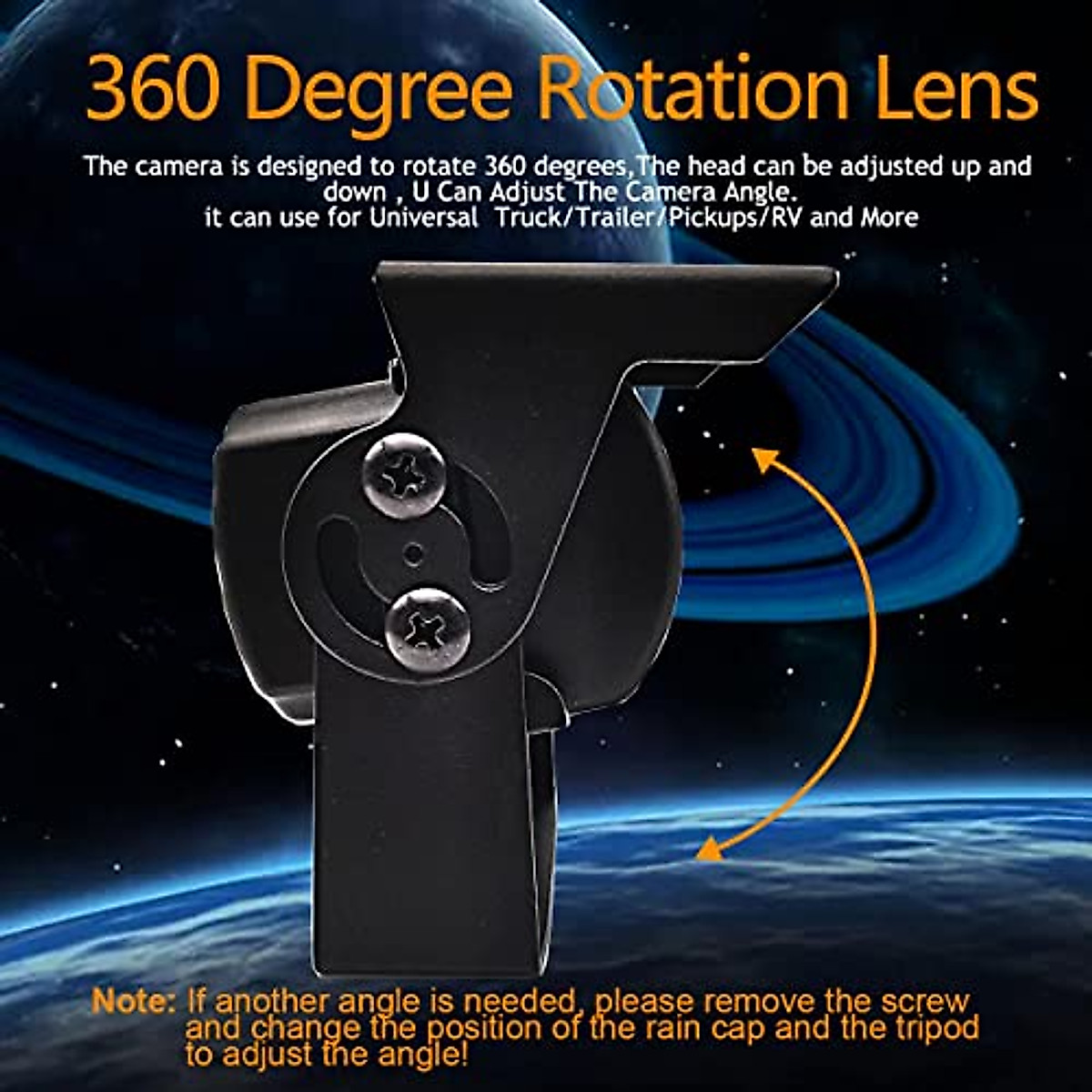 4 Pin Stable 12V 24V CCD Car Parking Reverse Camera Waterproof 18 Led IR Night Vision Wide View Angle Cab Backup Camera for Truck Pickup Trailer Bus RV Caravan+4 Pin 10m Connector Cable