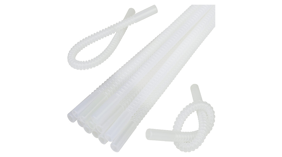 11 Inch Bendable Straws - 14 Pack Reusable Flexible Straws