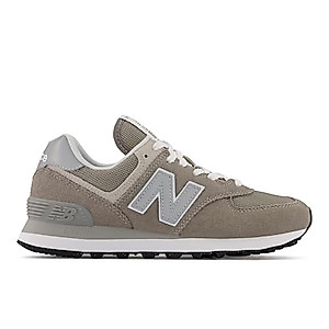 New Balance Women's 574 Core Sneaker, Grey/White, 8.5