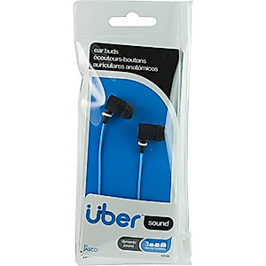 Uber in Ear Wired Earbuds, Comfortable Rubber Headphones, 3.5mm, High Sound Quality, Extra Earbud Tips, for Apple iPhone, iPad, iPod, Android Smartphones, Samsung Galaxy, Tablets & More, Black, 13124