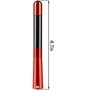 ONE250 Antenna, Compatible with Ford F-Series (F-150 F-250 F-350 Super Duty Ford Raptor Ranger Trucks 1997-2024) - Designed for Optimized FM/AM Reception (Red)