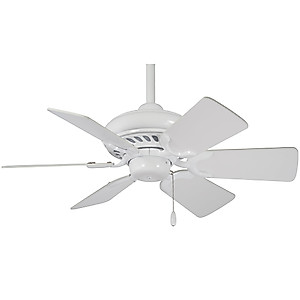 Minka-Aire F562-WH Supra 32 Inch Pull Chain Ceiling Fan in White Finish