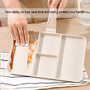 Maker Egg Skillet Breakfast Frying Pan Nonstick Egg Frying Pan,Divided Breakfast Grill Pan for Stove Top, 4 Section Breakfast Skillet Sectional Skillet Breakfast Pan for Frying Eggs Steak,Black