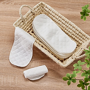 10PCS Three-Layers Cotton Diaper Reusable Solid Casual Infant Baby Cloth Diaper Covers Nappy Liners Insert (Three Layers - S, 30x11cm / 11.81x4.33in)