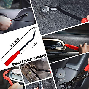 Guteauto 480Pcs Car Retainer Clips Kit Nylon Bumper 18 Most Popular Sizes Auto Fastener Rivet Clips - with Fastener Remover and Door Trim Panel Clips for GM Ford Toyota Honda Chrysler