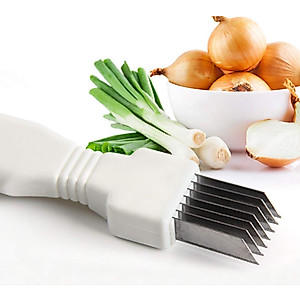 AKOAK 1 Pack Kitchen Silk Knife, Stainless Steel Scallion Cutter, Household, Sharp, Durable, Suitable for Onion, Kiwi, Potato, Seaweed