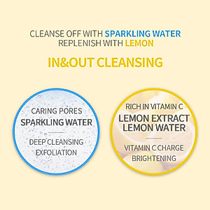 SECRETKEY Lemon Sparkling Peeling Gel, Deep Cleansing, Exfoliation, Skin Moisturization, Low Irritation for Sensitive Skin fl. 4.05 oz / 120 ml, Vitamin C and Refreshing Carbonated Water Synergy