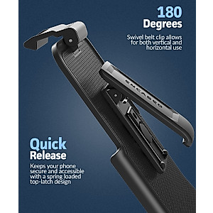 Encased Titan-X Designed for iPhone 14 Pro Max Waterproof Case Compatible with MagSafe and Belt Clip Holster (MIL-Spec Extreme Protection)