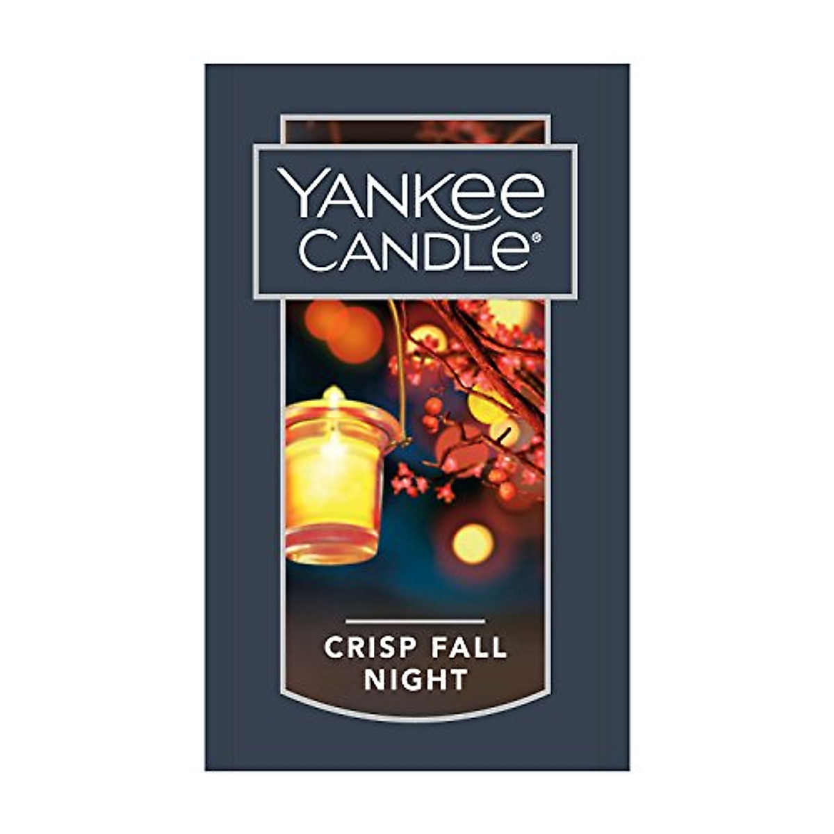 Yankee Candle Crisp Fall Night Scented, Classic 22oz Large Jar Single Wick Aromatherapy Candle, Over 110 Hours of Burn Time, Apothecary Jar Fall Candle, Autumn Candle Scented for Home