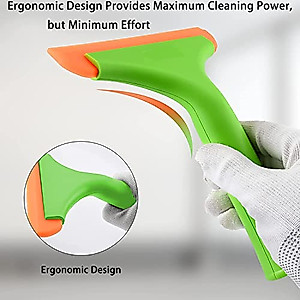 4PCS Small Silicone Squeegee, Squeegee for Car Windows Shower Glass Door Mirrors Car Windshield, Auto Water Blade Squeegee Window Tint Squeegee, Flexible Squeegee with No-Slip Handle