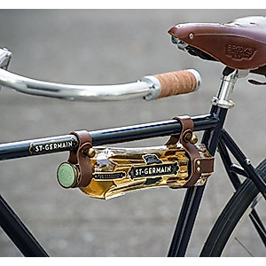 oopsmark The Bicycle Wine Rack - Bike Bottle Holder and Carrier for Picnics - Handmade Leather Accessory (Black)