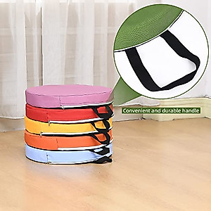 Round Floor Cushion Cover With Handle, Floor Cushions Replacement Cover for Kids, Floor Cushions Cove for Classroom, for Flexible Seating for Home, Daycare, Preschool, Classroom and Meditation, Round