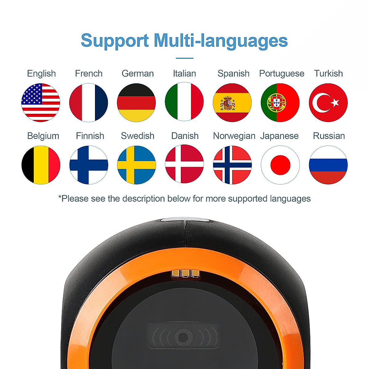 BizPal Hands-Free Desktop 1D & 2D Barcode Scanner, Omnidirectional Automatic USB Barcode Reader, Adjustable Screen Scanning, Plug and Play, Suitable for Supermarket, Restaurant, Retailers, BSC-4000