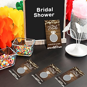 60 Sheets Rustic Bridal Shower Scratch off Game Wedding Games, Bridal Shower Scratch off Cards, Scratch off Winner Tickets Lottery Raffle Tickets Wedding Shower Ideas for Guest Party Favors Prize Gift