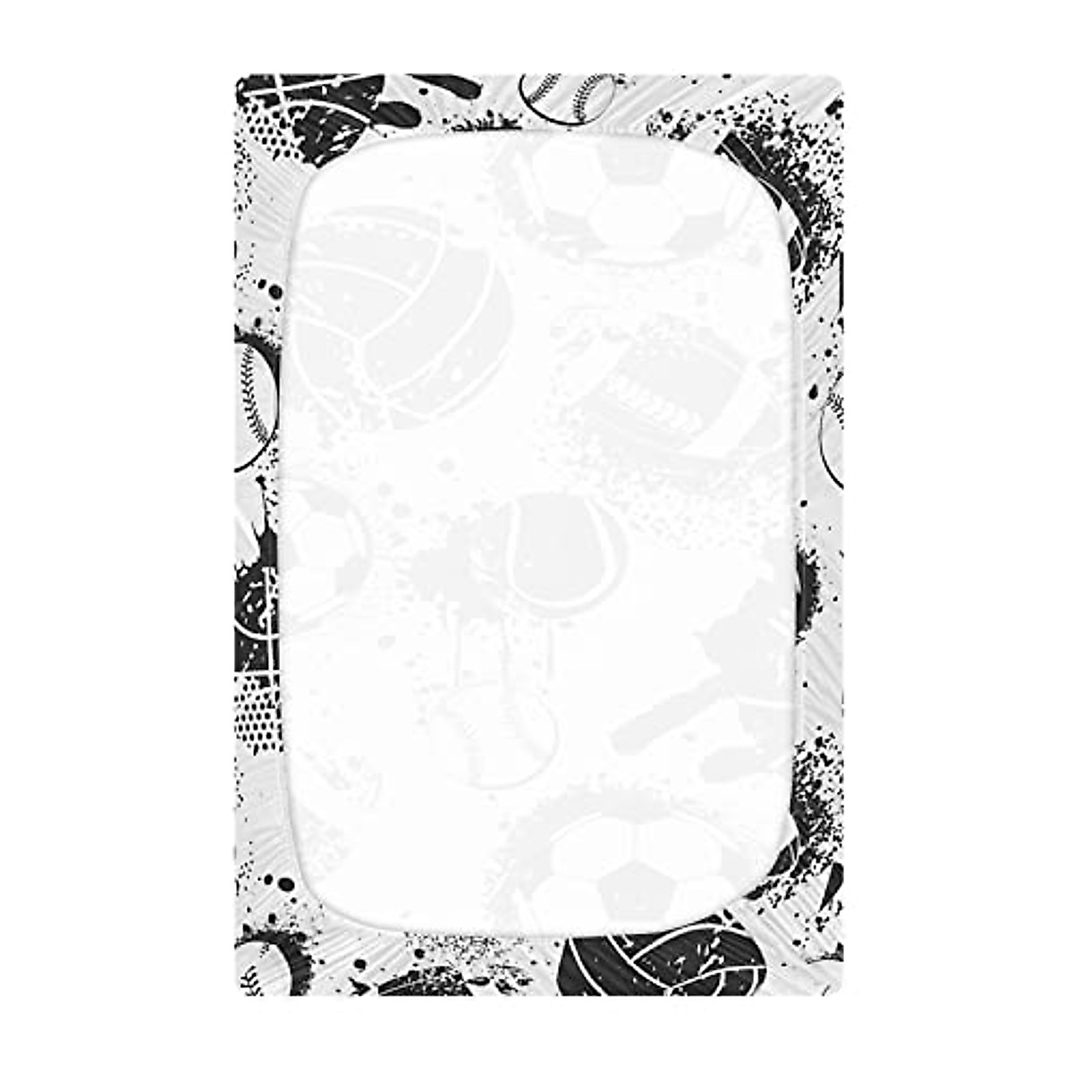 Football Sports Baby Crib Sheets Soft Toddler Bed Sheets Breathable Mattress Cover Crib Mattress Sheet for All Seasons Boy Toddler Baby Bed Mattress, 52 * 28 * 9in