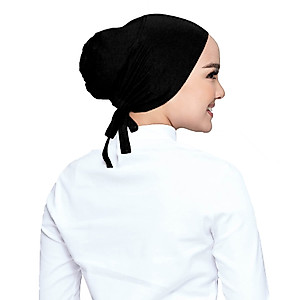 Chemo Headwear Hair Cover Inner Beanies Hat - 4 Packed Solid Bandana Skull Caps for Women Men (TC071-A1)