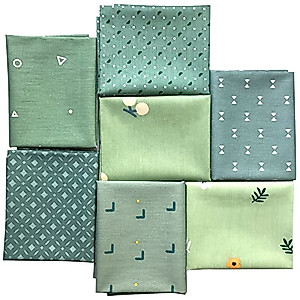 levylisa 7 Pieces 18 x 22 Inches Cotton Fabric Square Fabric Craft Fabric Scraps Cotton Quilting Fat Flower Animals Cartoon Fabric Bundles Patchwork for Kids DIY Craft Sewing Clothing