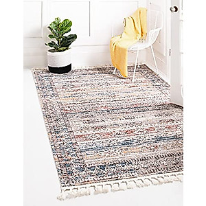 Unique Loom Aramis Collection Area Rug - Tal (Rectangular 7' 10" x 11' 0", Multi/ Black)