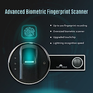 SEKAM Biometric Fingerprint Safe Box, Security Safe with Fingerprint Access, Personal Safe with Electronic Lock, Safe Box Waterproof Fireproof, Home Safe for Cash Jewelry Important Documents Guns