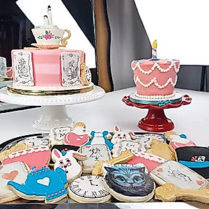 Wonderland Cookie Cutter 12 Piece Set from The Cookie Cutter Shop - Mad Hatter Hat, Cheshire Cat, Queen's Crown, Drink Me Bottle Cookie Cutters – Tin Plated Steel Cookie Cutters