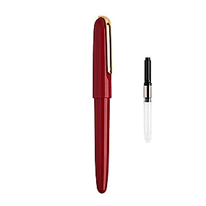 KACO Master Fountain Pen Extra Fine Nib Vivid Red Color with Alloy Pen Case