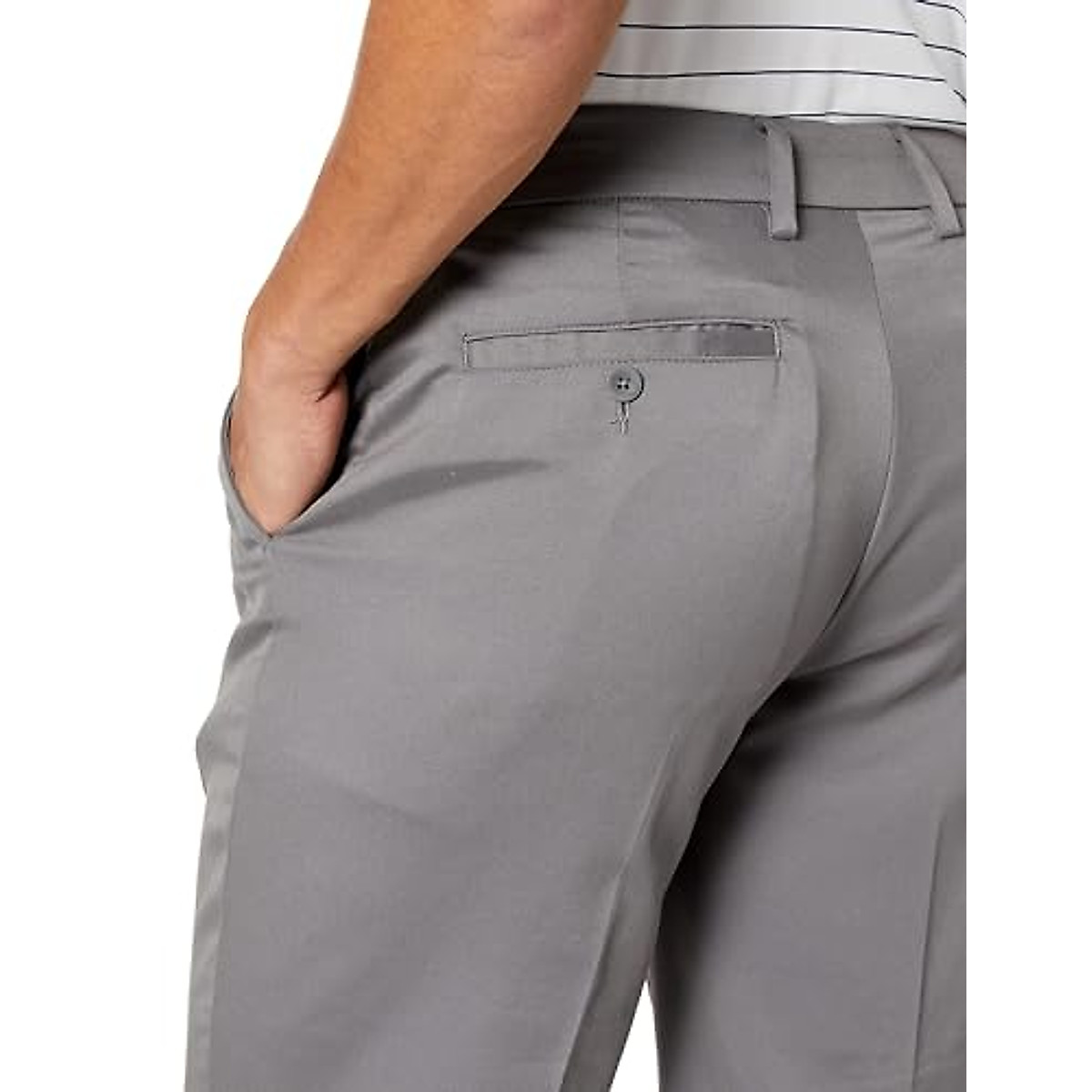 Amazon Essentials Men's Classic-Fit Stretch Golf Pant (Available in Big & Tall), Grey, 42W x 30L
