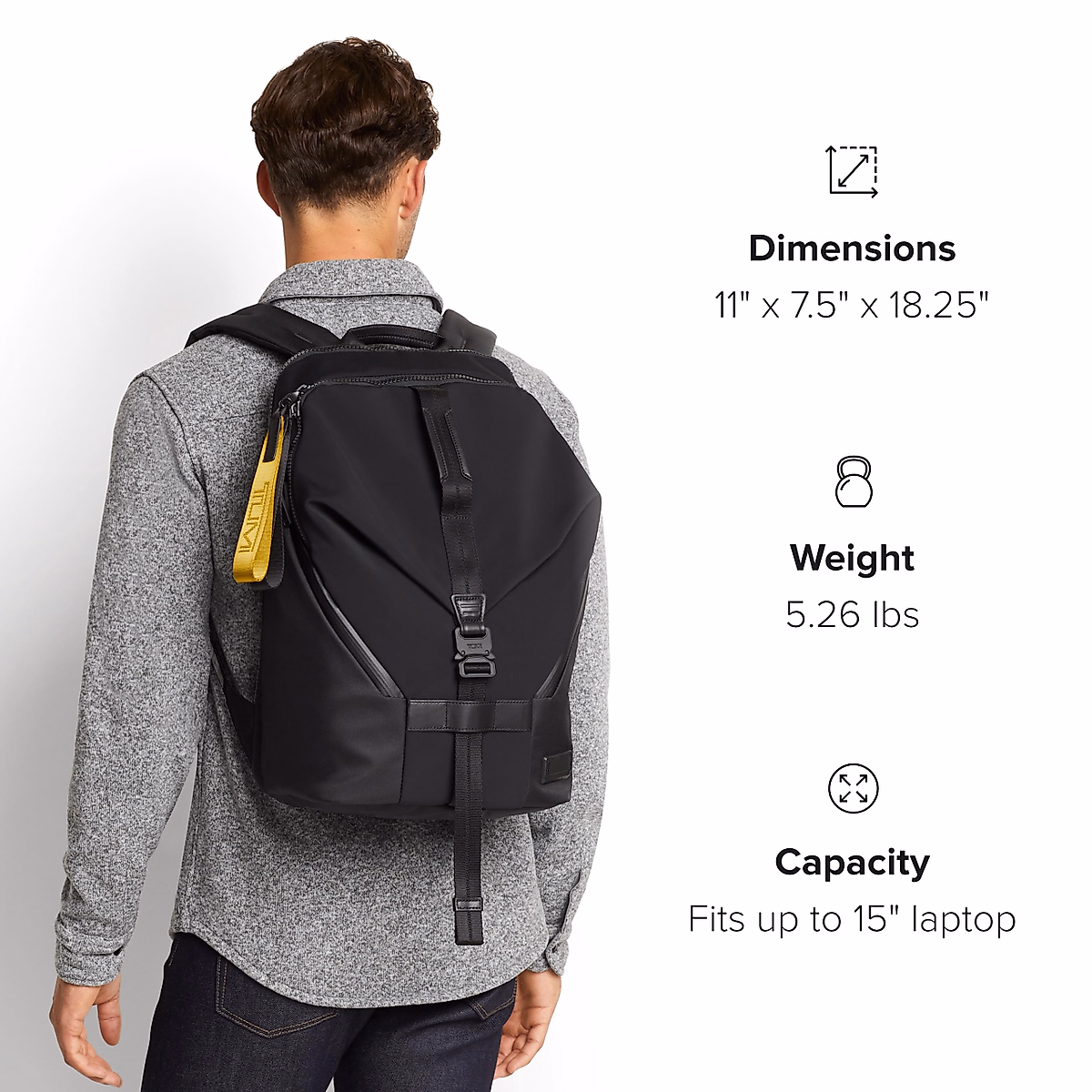 Tumi Men's Tahoe Finch Backpack, Black, One Size