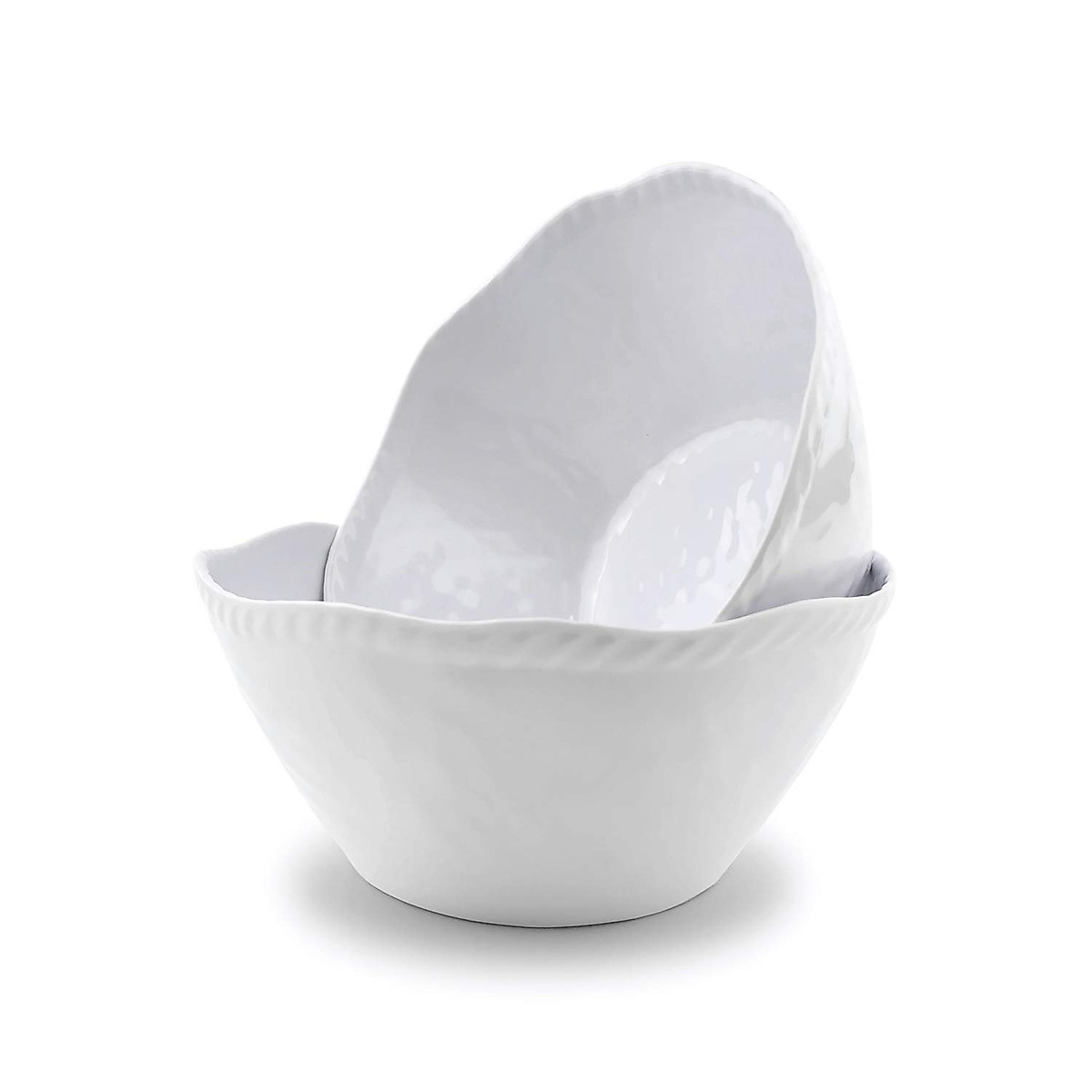 KX-WARE Melamine Cereal Bowls Set - 28 oz/6 inch 100% Melamine Soup/Salad Bowls | set of 6, White | Break-resistant and Dishwasher Safe, BPA Free