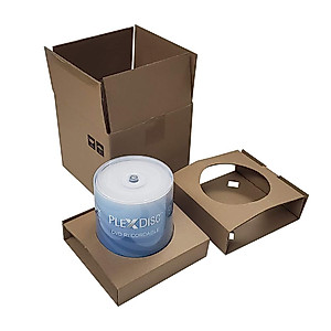 PlexDisc DVD-R Blank Discs 4.7GB 16X White Inkjet Hub Printable - 100 Pack Cake Box (FFP), Blank DVDs for Burning Video, DVD Recordable Disc