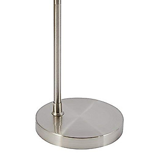 Amazon Brand – Rivet Modern Arc Standing Floor Lamp with Grey Fabric Shade, Bulb Included, 69"H, Steel