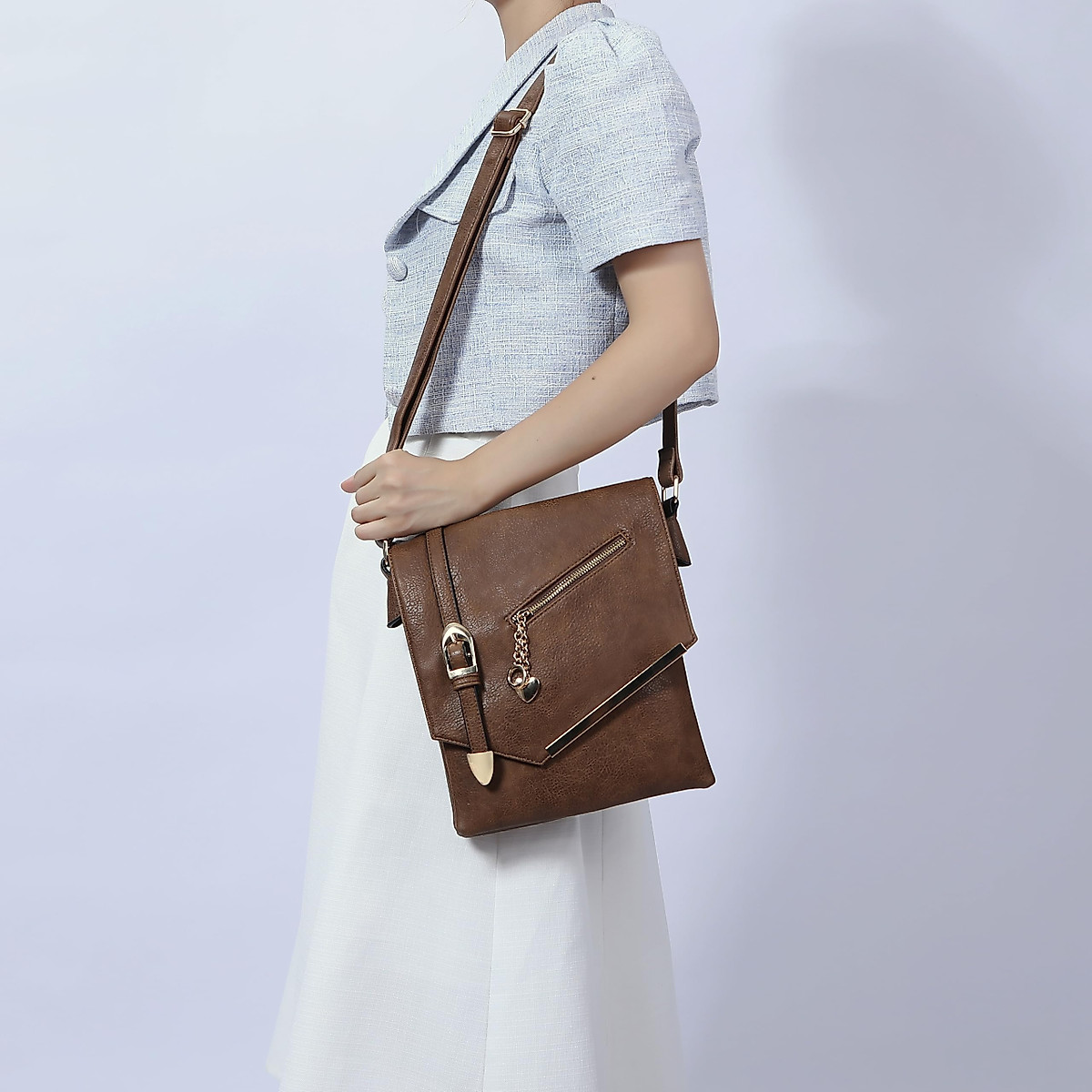 MKF Collection Crossbody Bags for Women, Sling bag Vegan Leather Shoulder bag Ladies Small Purse Handbag by Mia K