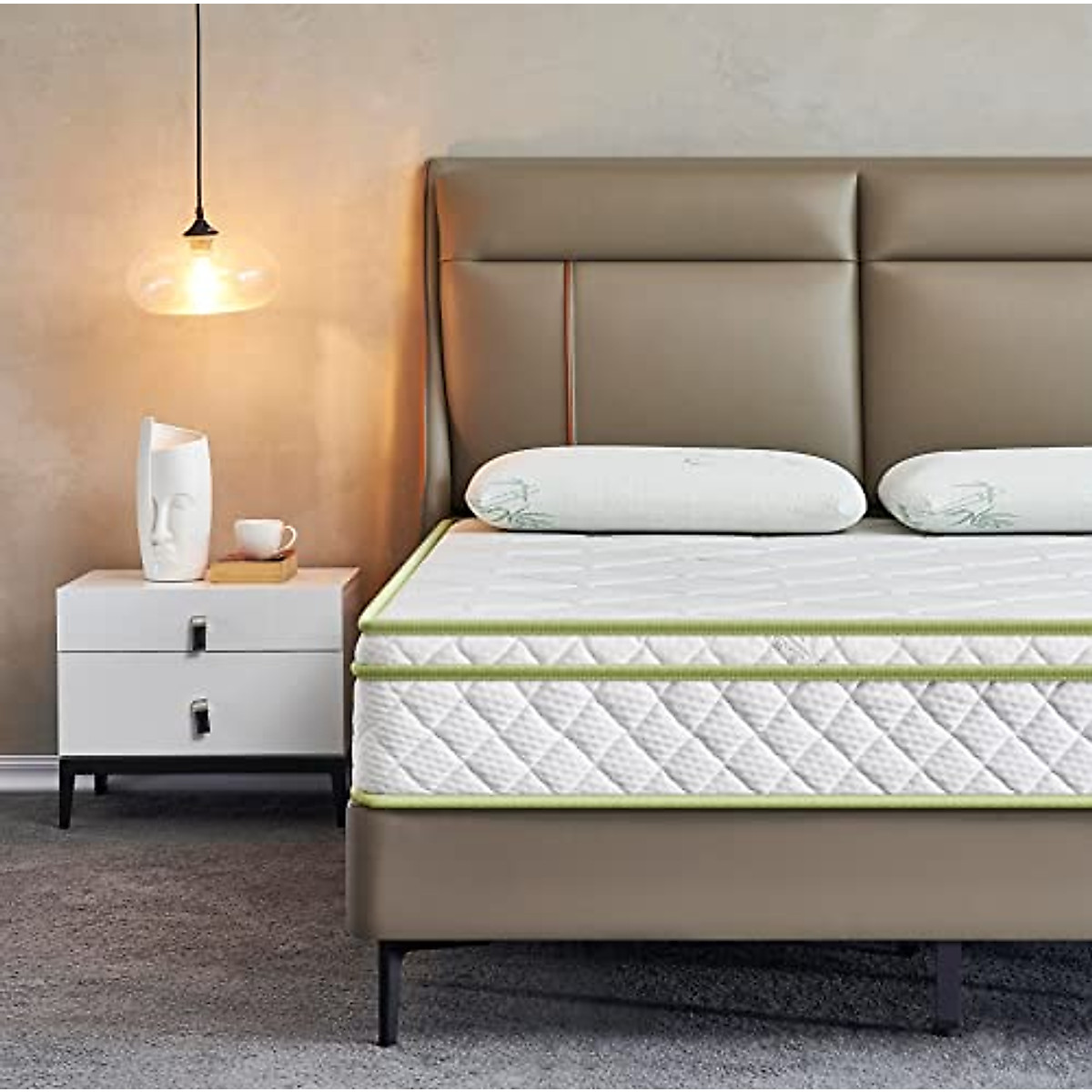 Twin Mattress - 8" Hybrid Mattress with Foam and Spring for Optimal Support and Comfort - Quilted Foam Soft Top - Rolled in a Box - Medium Firm - Oliver & Smith