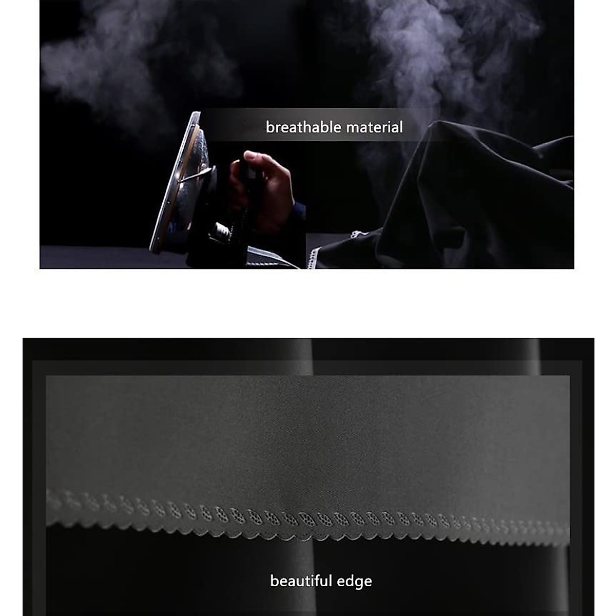 Lightolife Thickened Blackout Bunk Bed Curtains for Bottom Full, Install Accessory Included, 2 Panels, Black 47.2in