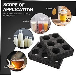 3pcs Milk Tea Drink Cup Holder Drink Holder Tool Tray Takeout Coffee Cup Holder Tea Bag Holder Drink Carrier Takeaway Cup Trays Drink Takeout Holder Universal Pearl re-usable