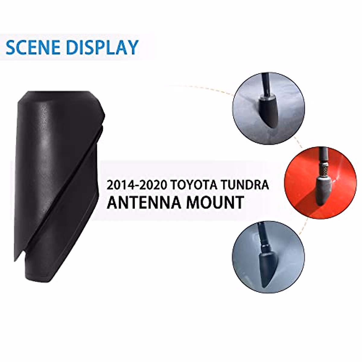 Anina Antenna Base for Toyota Tundra 2014 2015 2016 2017 2018 2019 2020 86392-0C030 Antenna Ornament Grommet Rubber Mount Car Radio Antenna Bezel
