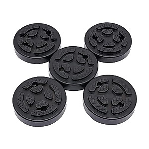 5PCS 4.7'' Round Rubber Arm Pads, Universal Car Lift Pad, Jack Stand Pad Adapter, Pinch Weld Side Frame Rail Protector for Auto Lift Car Truck Hoist